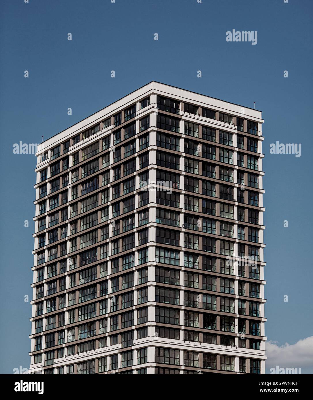 the facade of a modern residential building. mortgage. housing loan ...