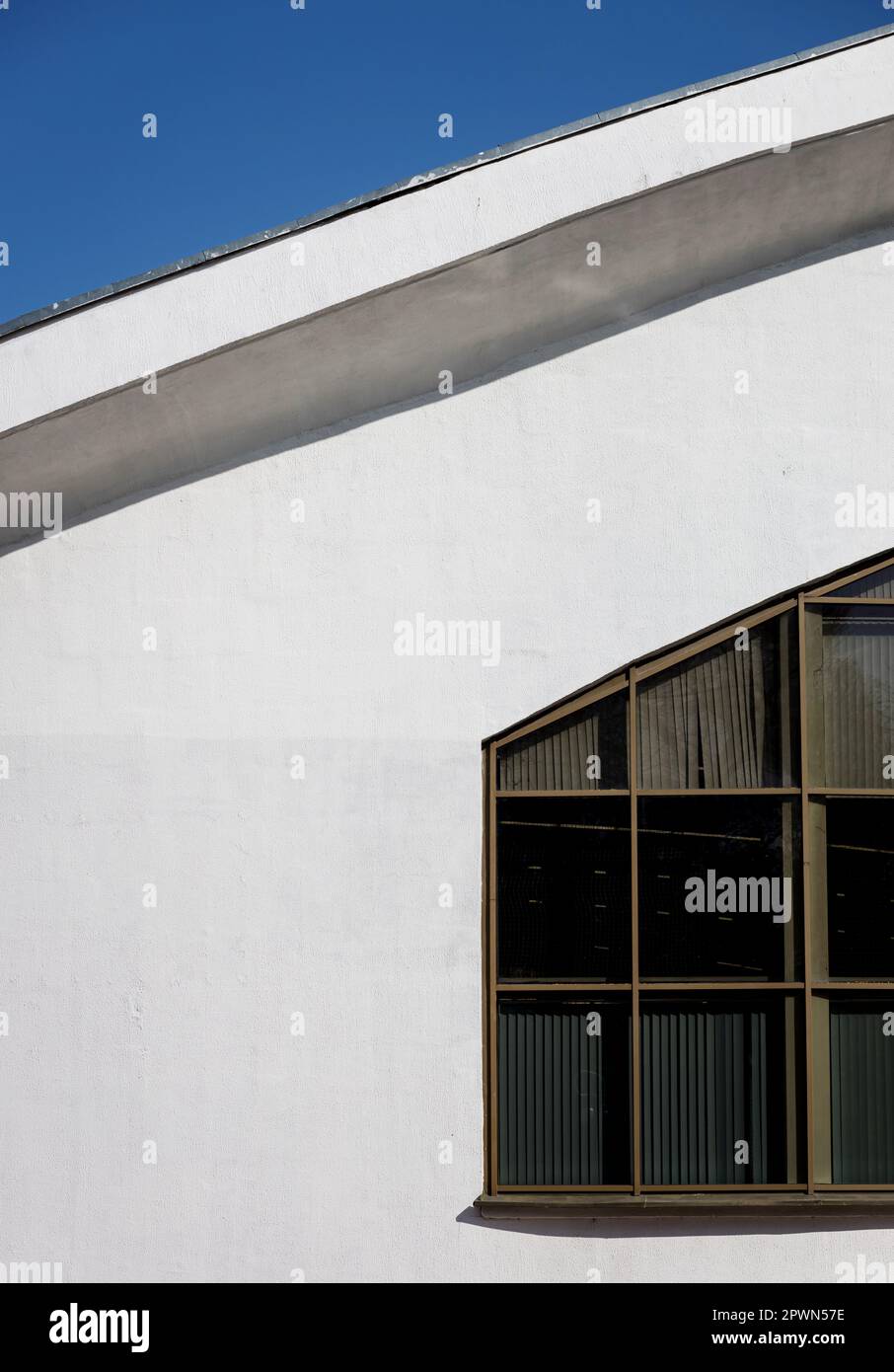 Brutalist architecture. a white building in the style of modernism ...