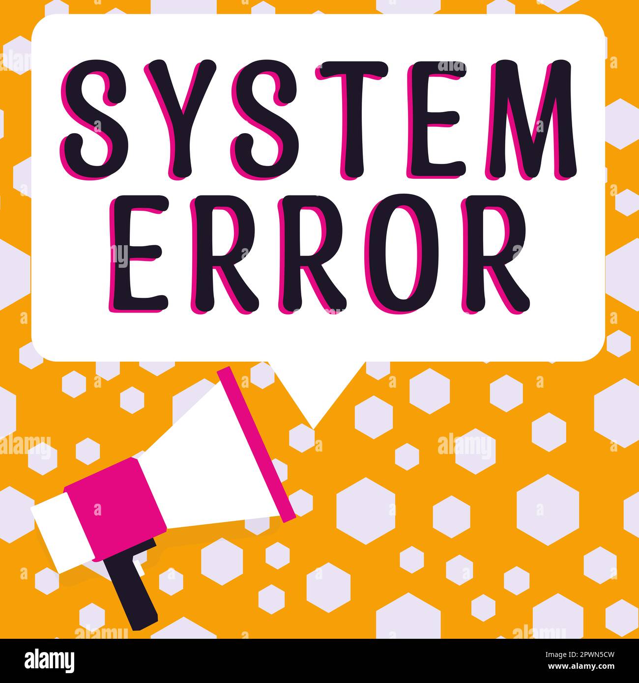 Hand writing sign System Error, Word for Technological failure Software ...