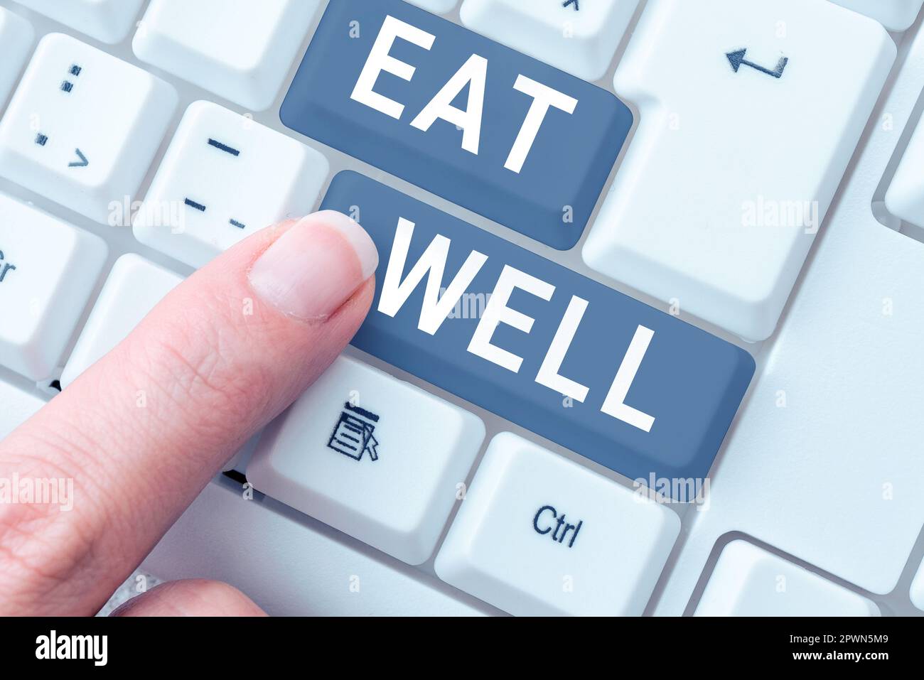 Conceptual caption Eat Well, Word for Practice of eating only foods ...