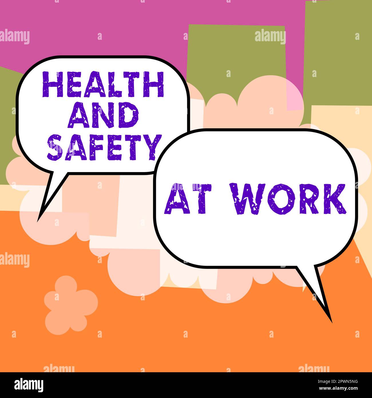 Text caption presenting Health And Safety At Work, Word Written on ...