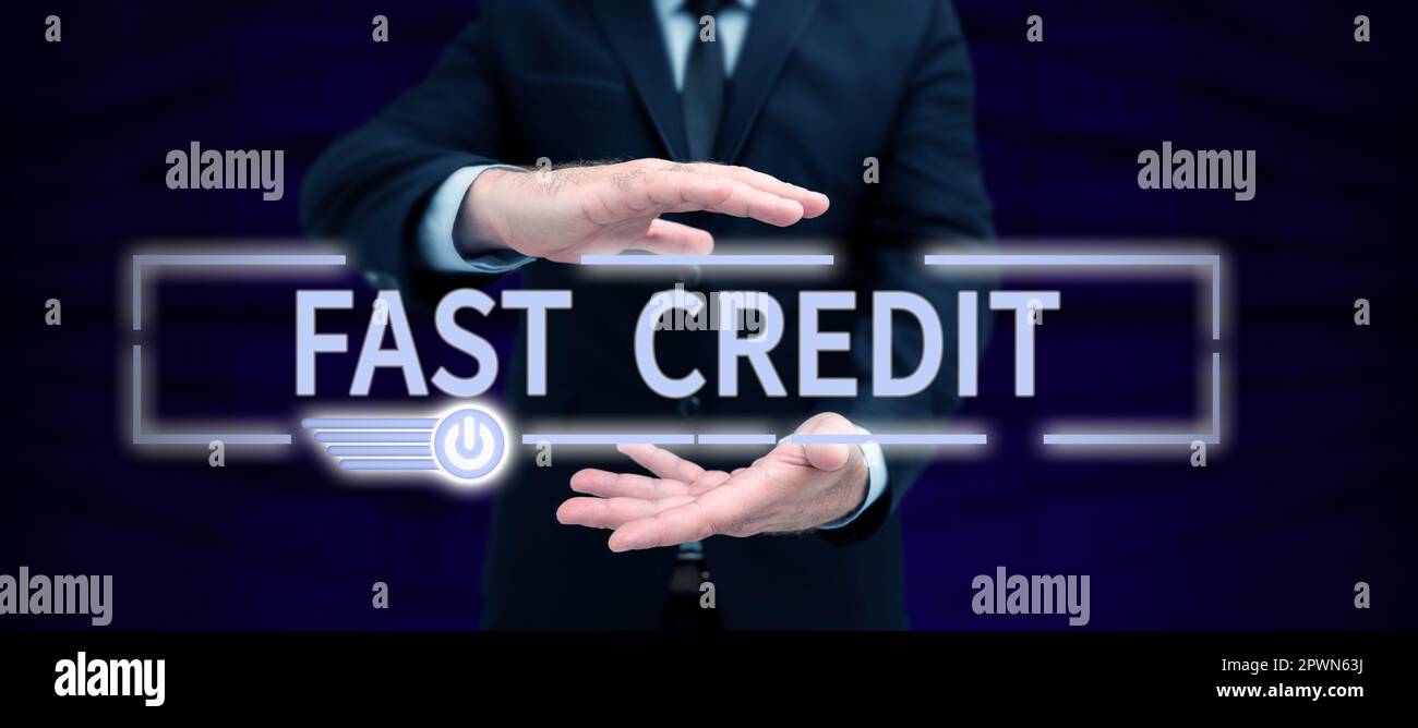 Writing displaying text Fast Credit, Word for Apply for a fast personal ...