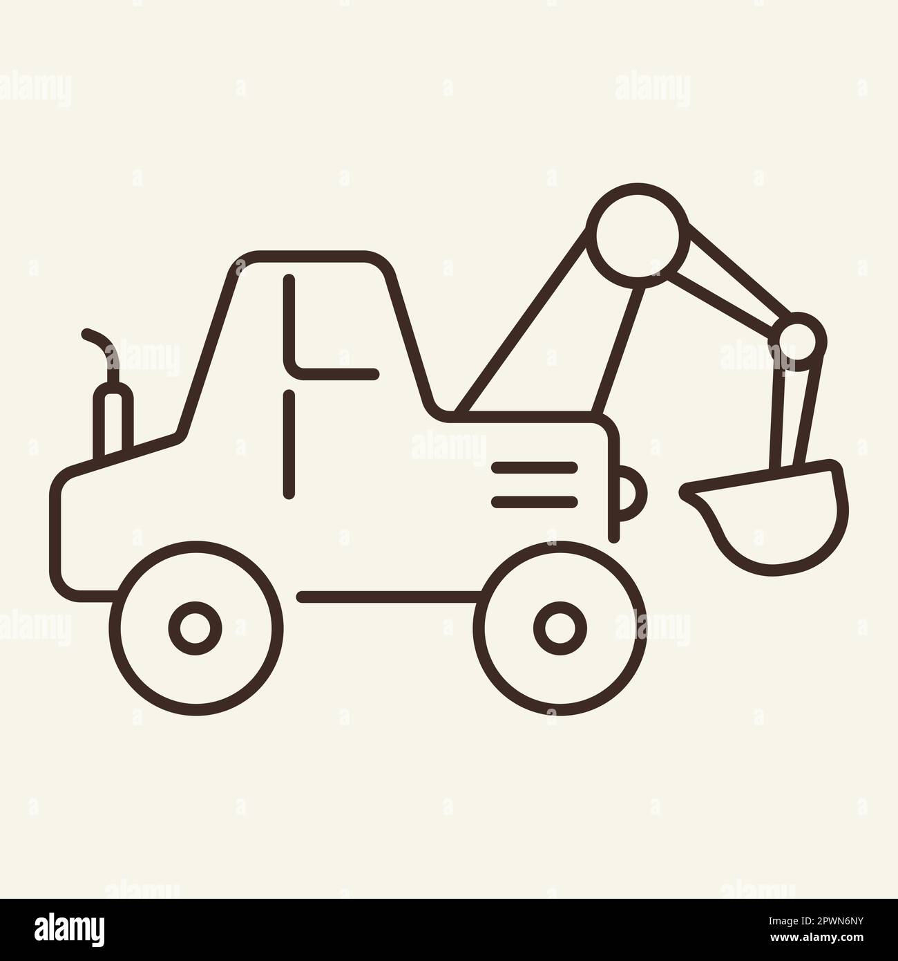 Wheel loader icon linear hi-res stock photography and images - Alamy