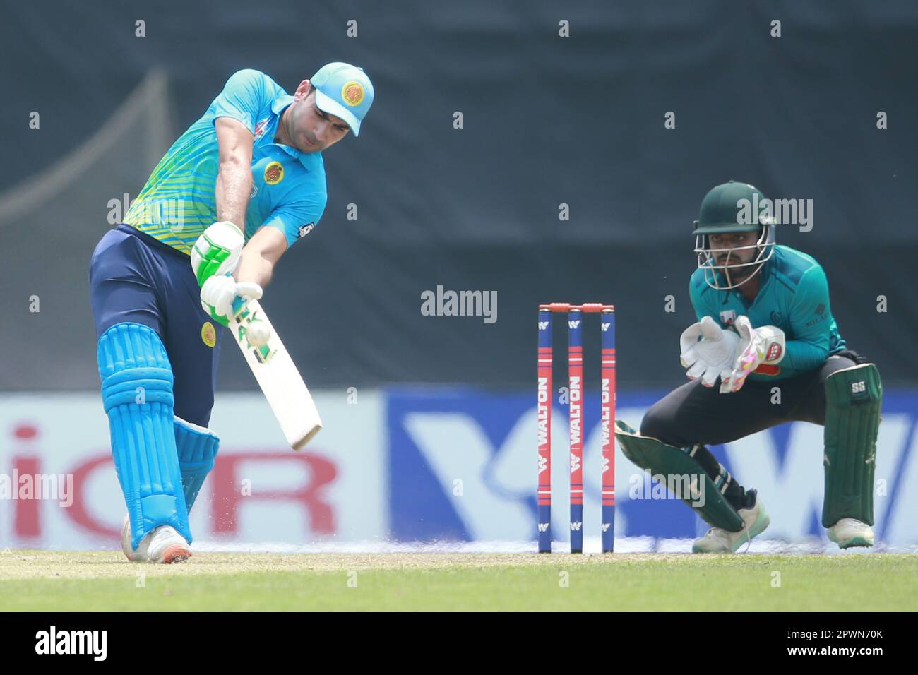 Abahani Ltd. foreign player Pakistani cricketer Khushdil Shah bats ...