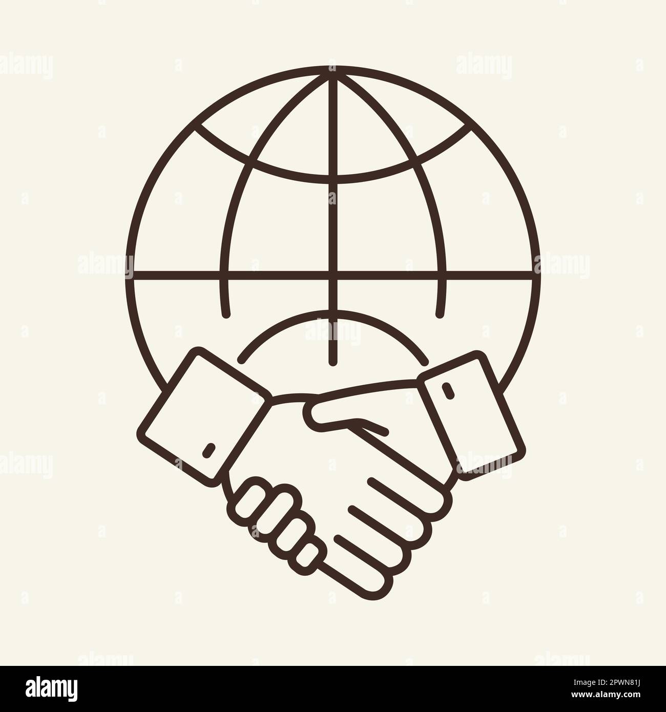 International partnership businessman handshake icon hi-res stock ...