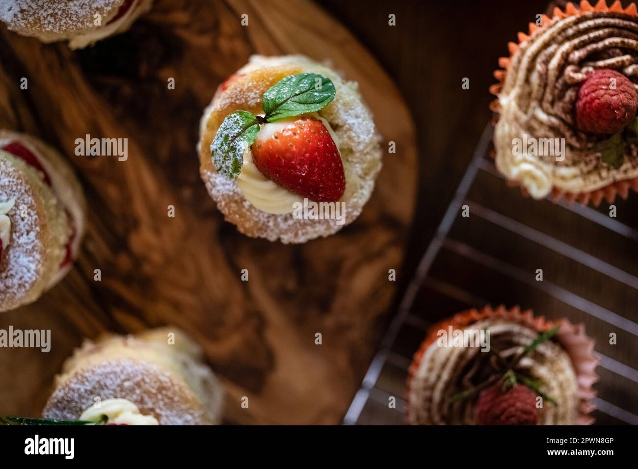 Beautiful mini Victoria sponges it's fresh fruit raspberries ...