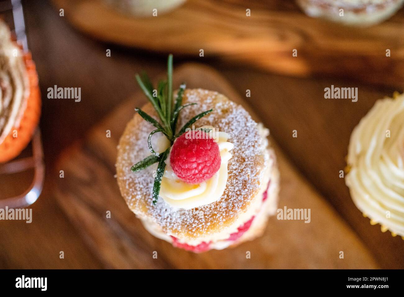Beautiful mini Victoria sponges it's fresh fruit raspberries ...
