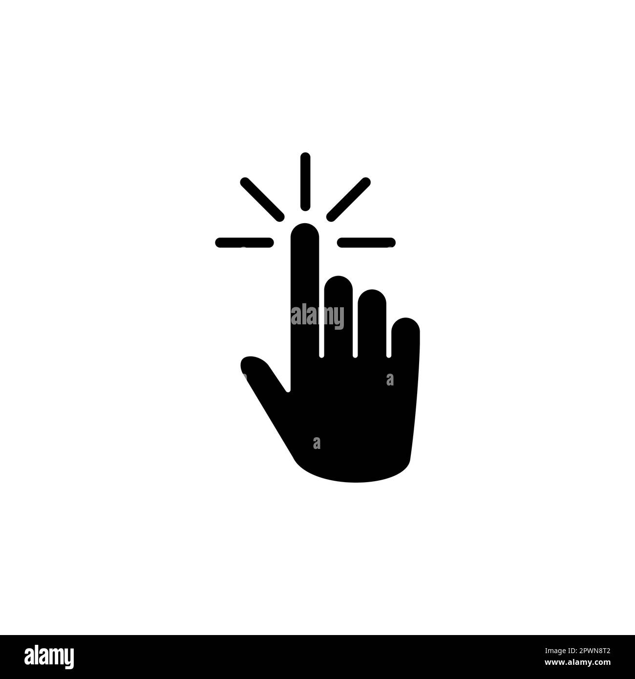 hand click icon vector. clicking finger icon. pointer icon Stock Vector ...