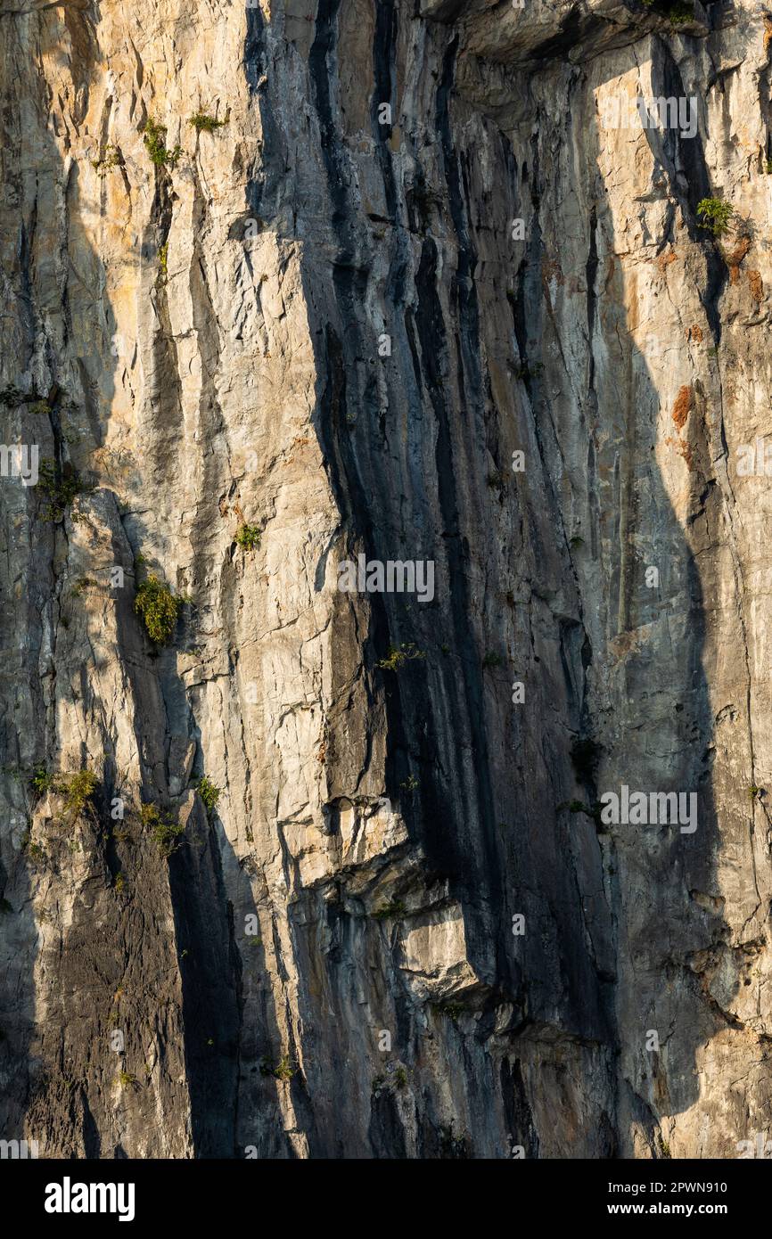 Texture of rocky background in a Karst landscape, Ha Long Bay in ...