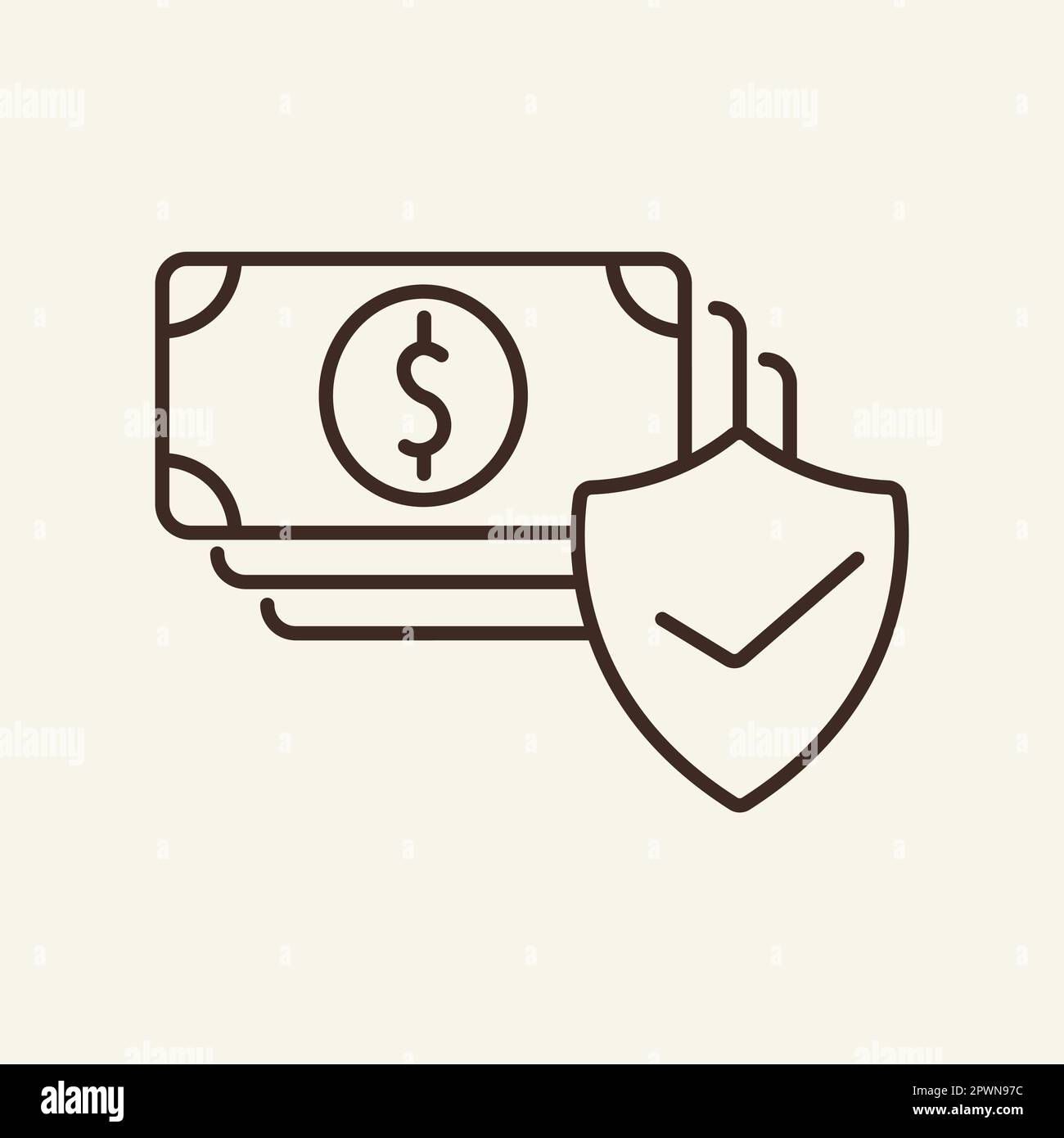 Money insurance line icon Stock Vector Image & Art - Alamy