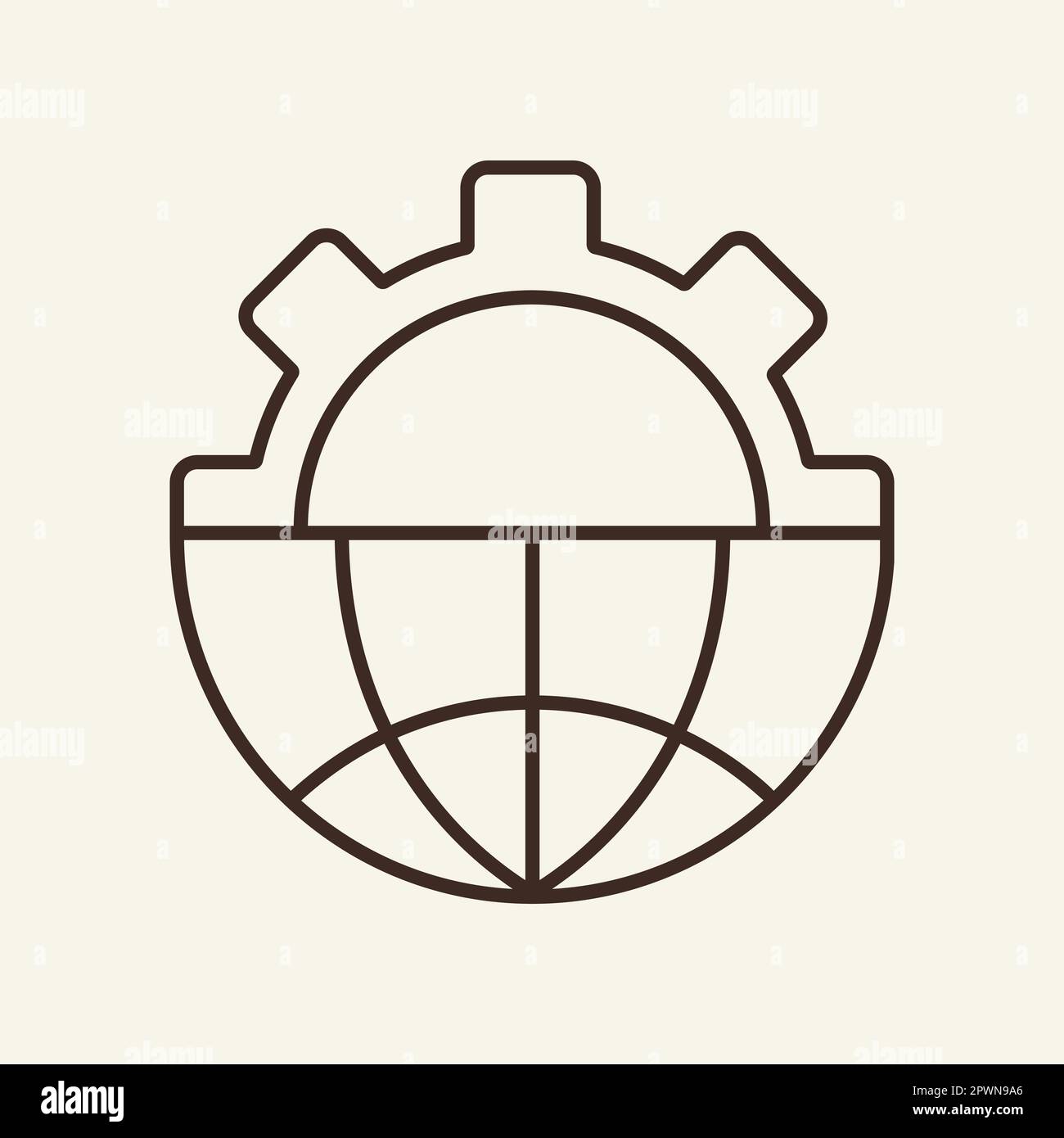 Global working line icon Stock Vector Image & Art - Alamy