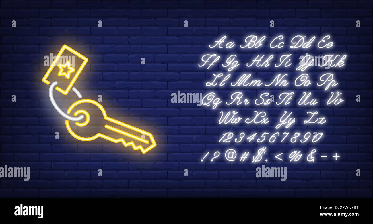 Key neon sign Stock Vector Image & Art - Alamy