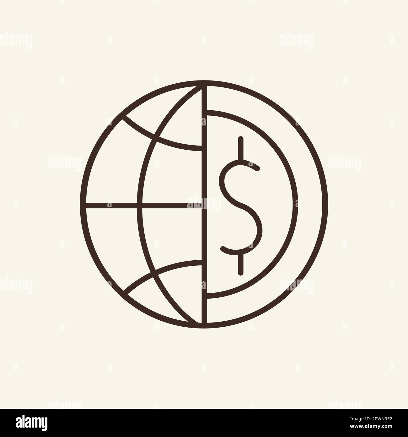 Global currency line icon Stock Vector Image & Art - Alamy