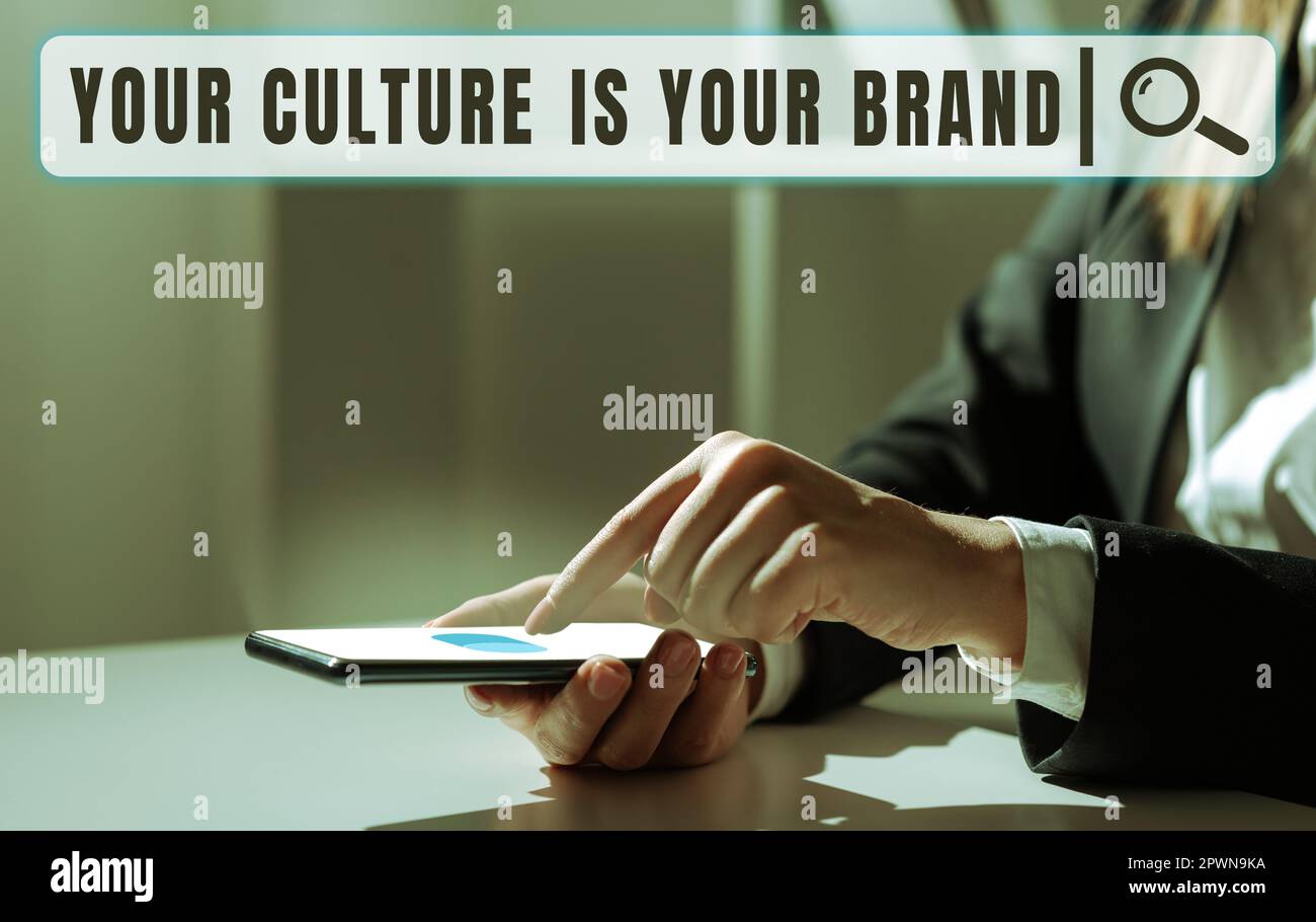 Conceptual caption Your Culture Is Your Brand, Word for Knowledge ...