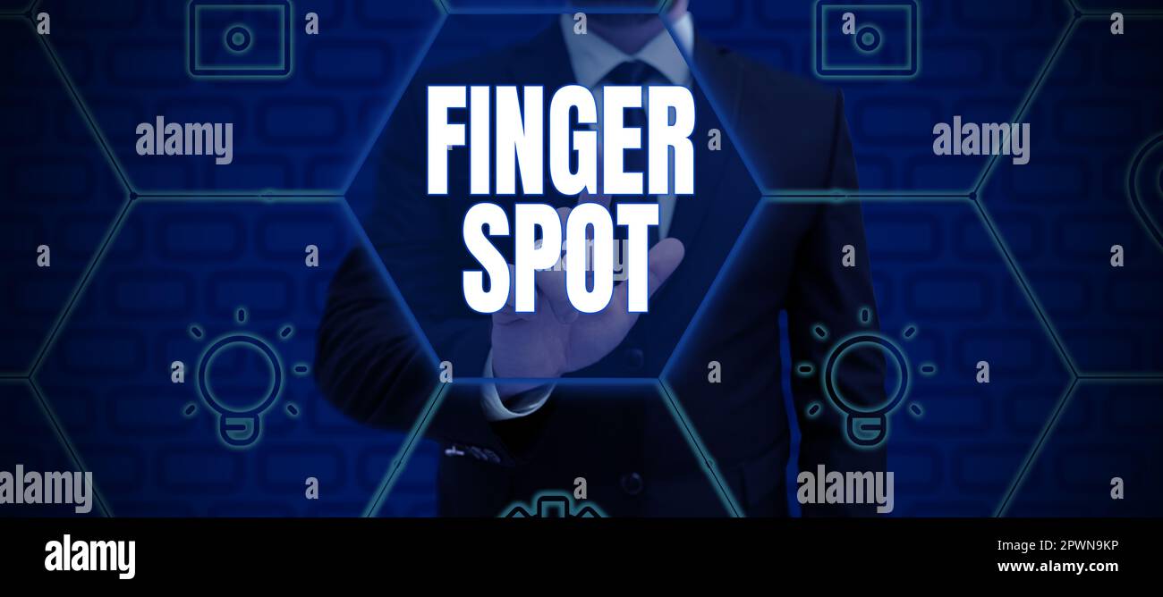 Handwriting text Finger Spot, Word for Small fluid-filled blisters ...