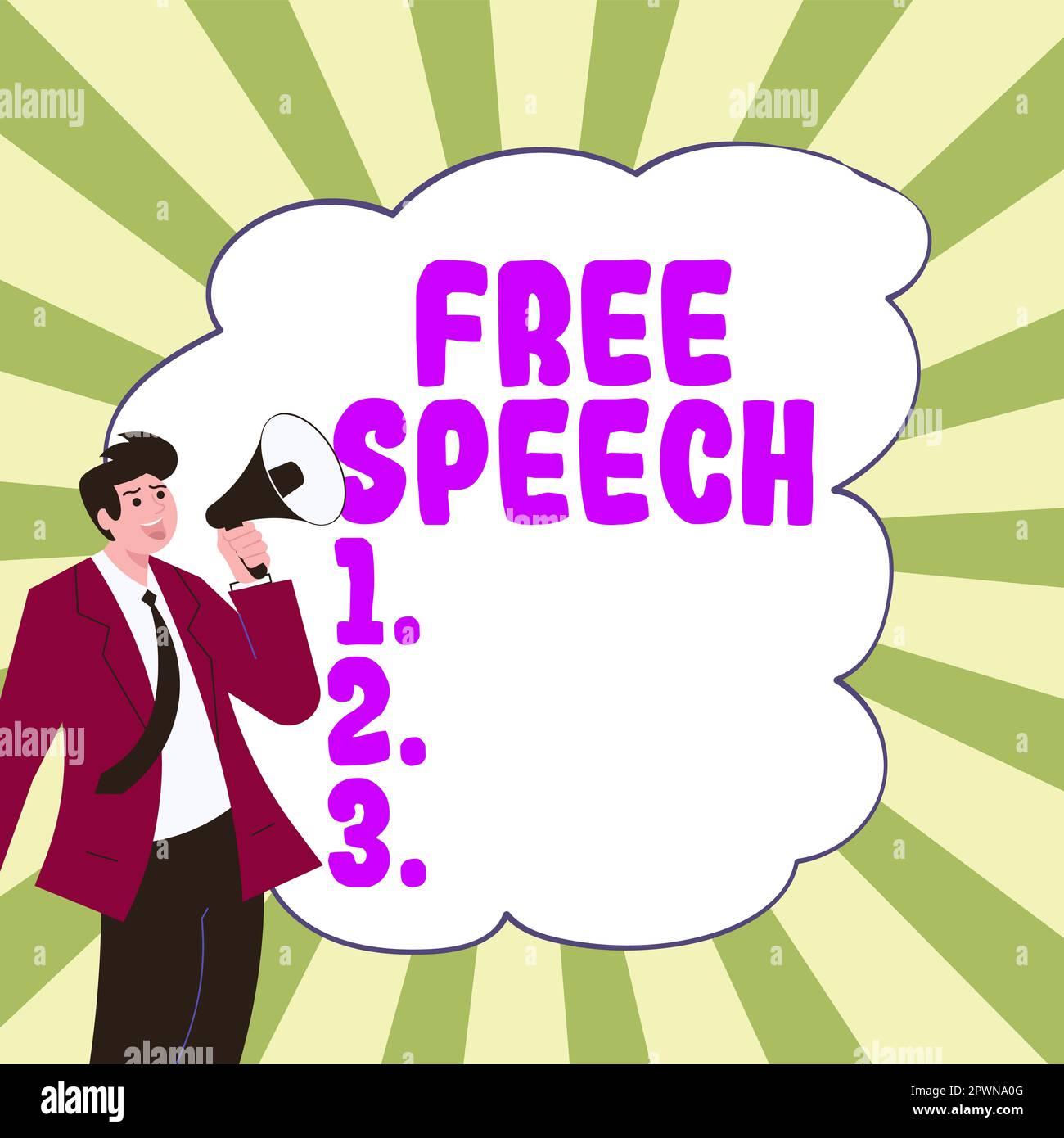 Hand writing sign Free Speech, Concept meaning the right of people to ...