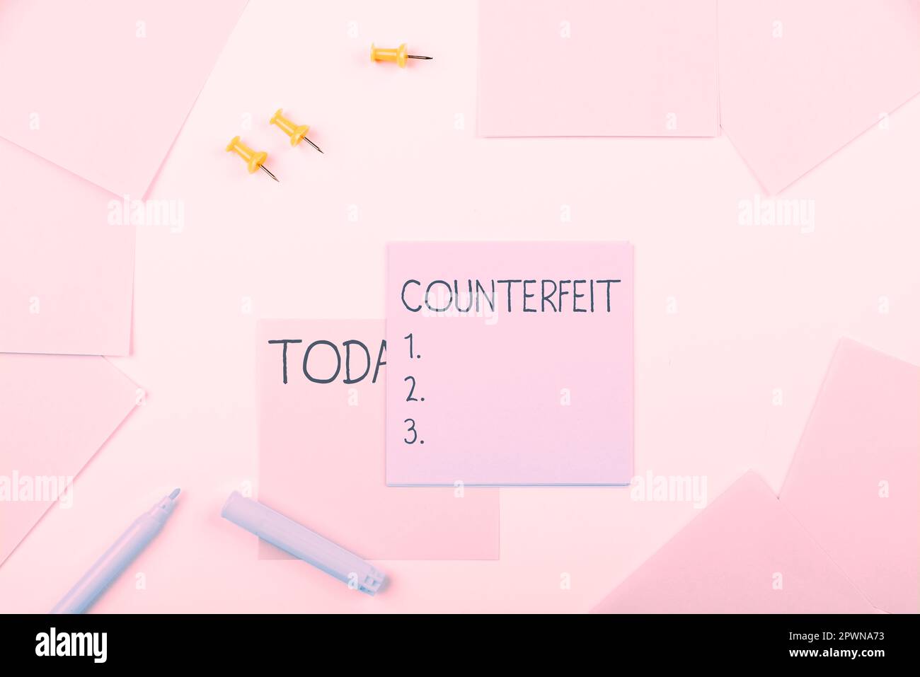 Sign displaying Counterfeit, Business concept made in imitation of ...