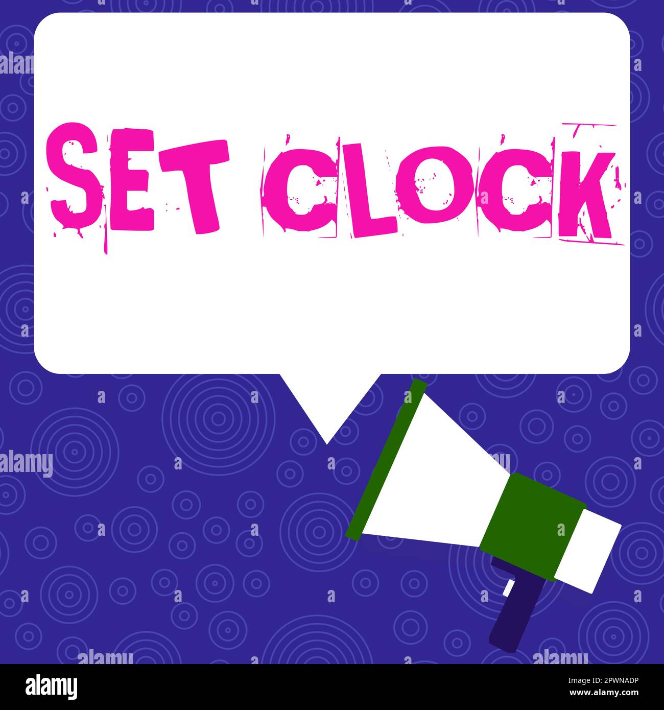 Conceptual display Set Clock, Word for put it to the right time or ...