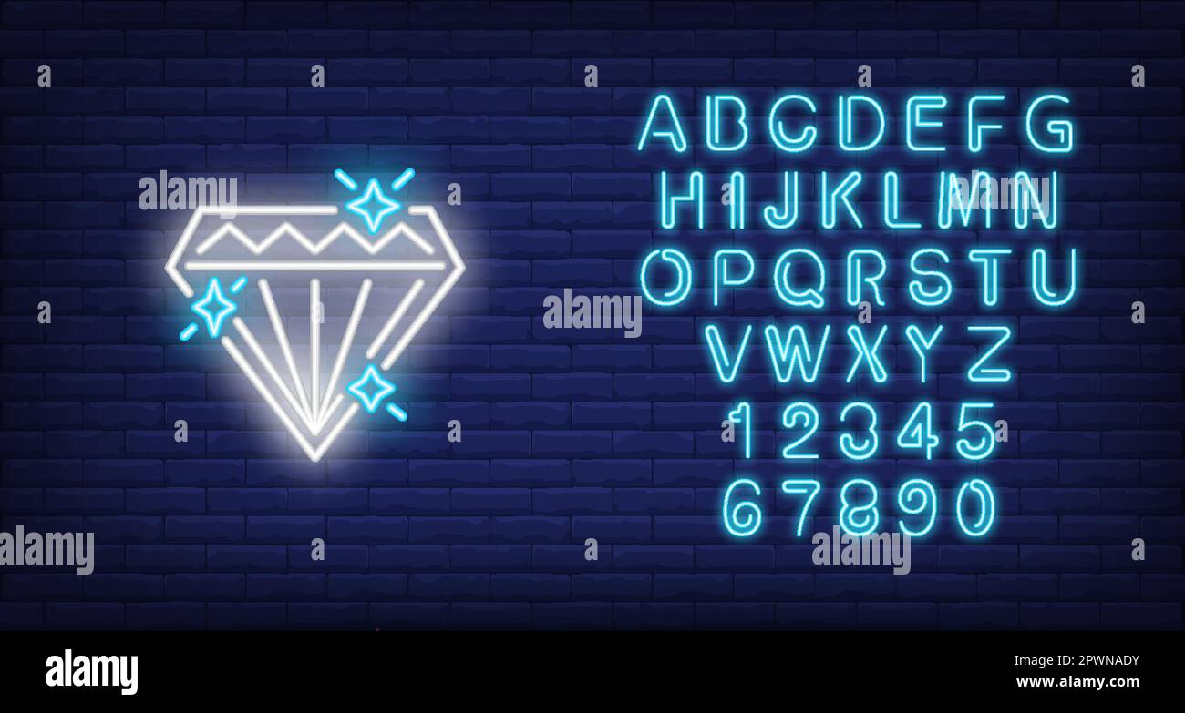 Neon sign outdoor advertising Stock Vector Images - Alamy