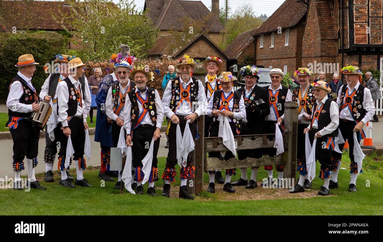 Aldbury village, UK 1st May 2023. A Mayday tradition.Aldbury village ...