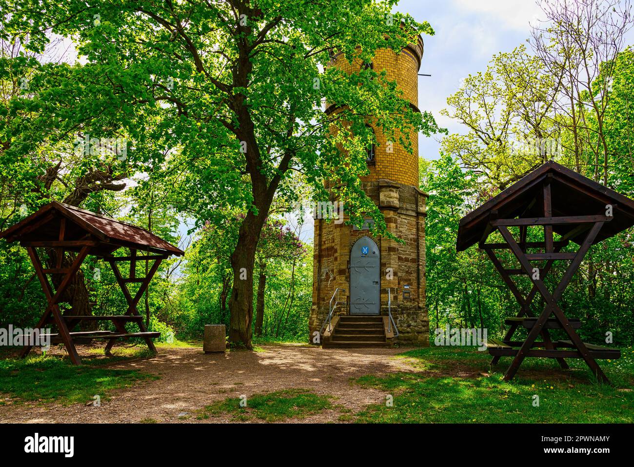 Rapunzel Tower in Artern as a destination in Thuringia Stock Photo - Alamy