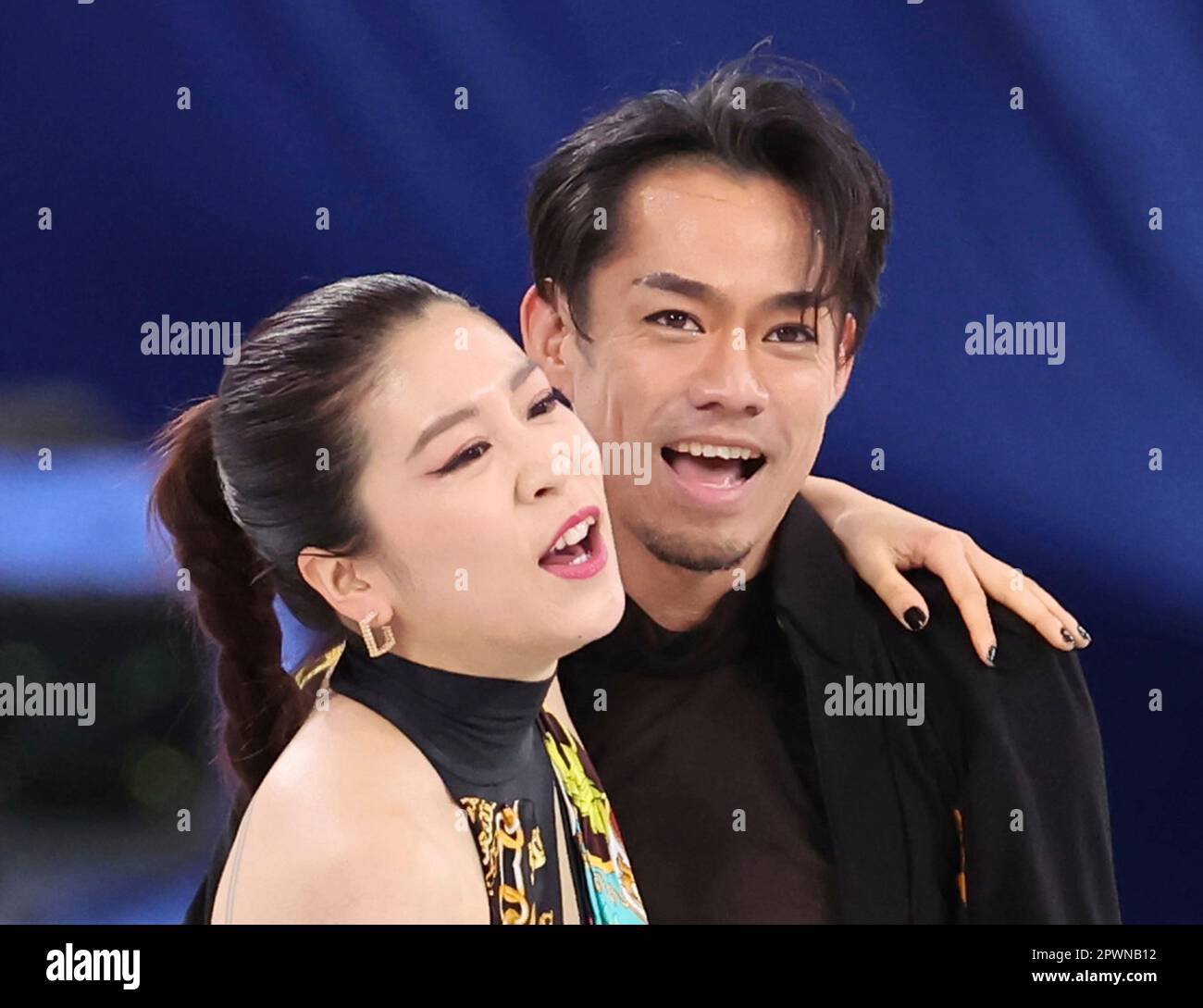 FILE: Japanese figure skater Kana Muramoto and Daisuke Takahashi take part in ice dance short ...