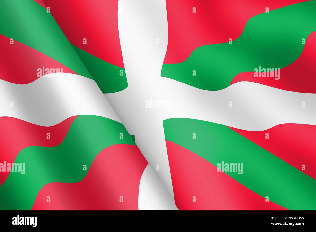 A Basque waving flag 3d illustration wind ripple Stock Photo - Alamy