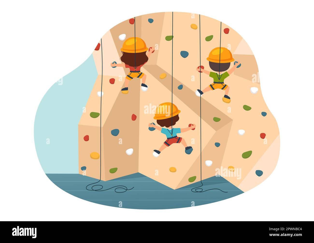 Rock Climbing Wall Cartoon