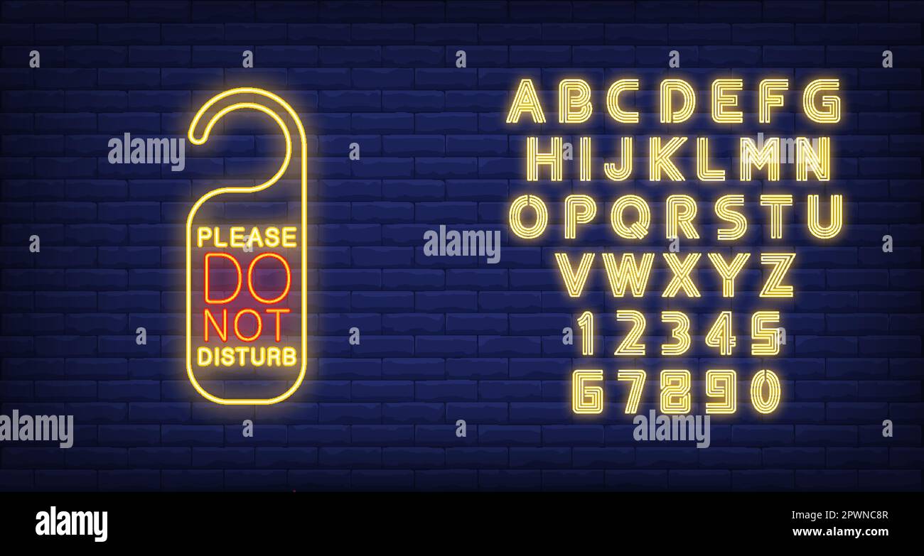 Please do not disturb neon sign Stock Vector Image & Art - Alamy