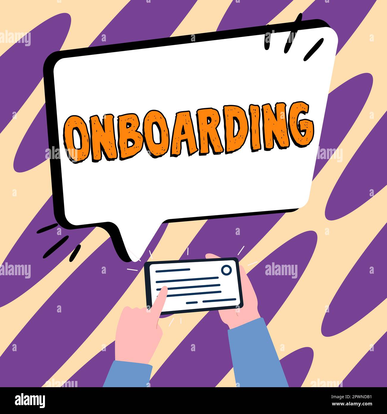 Text Caption Presenting Onboarding Business Overview Action Process Of Integrating A New