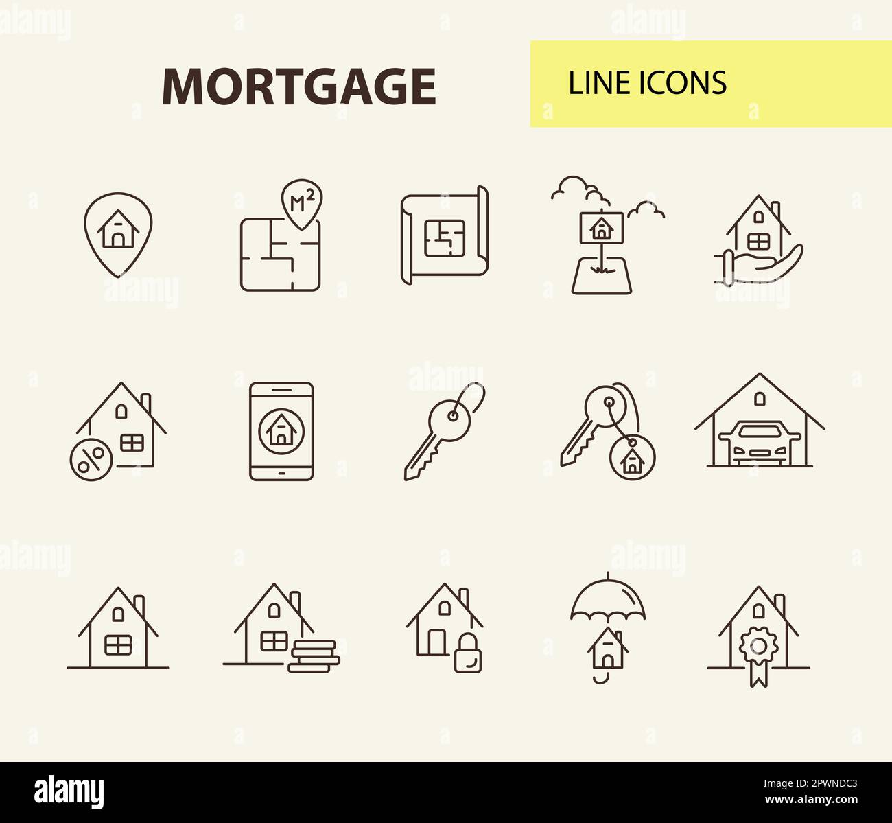 Mortgage interest payment concept Stock Vector Images - Alamy