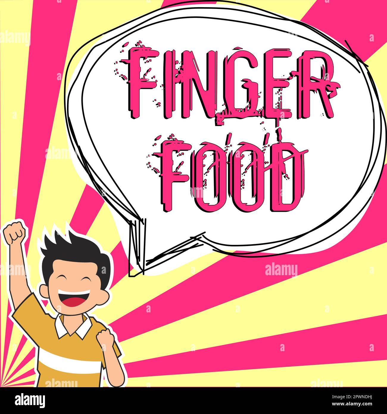 Writing displaying text Finger Food, Business concept products and ...