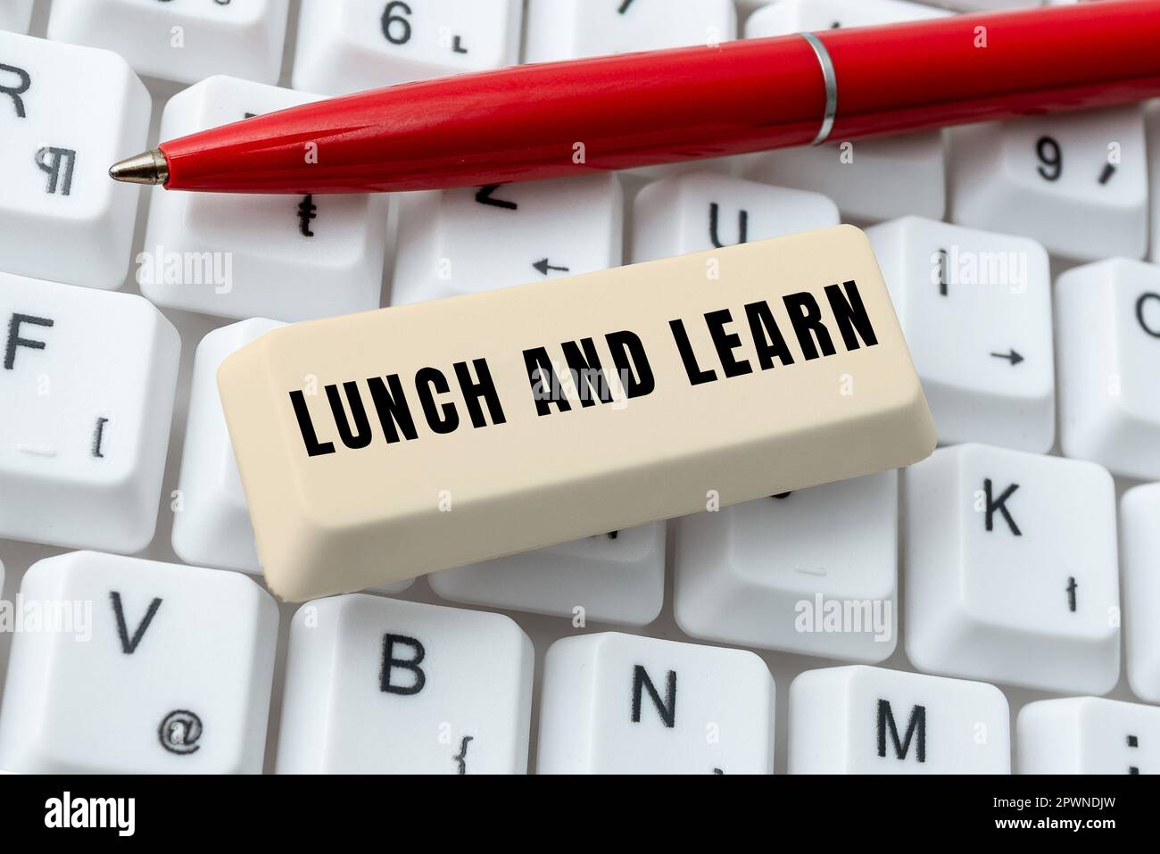 Handwriting text Lunch And Learn, Business concept Have meal and study ...