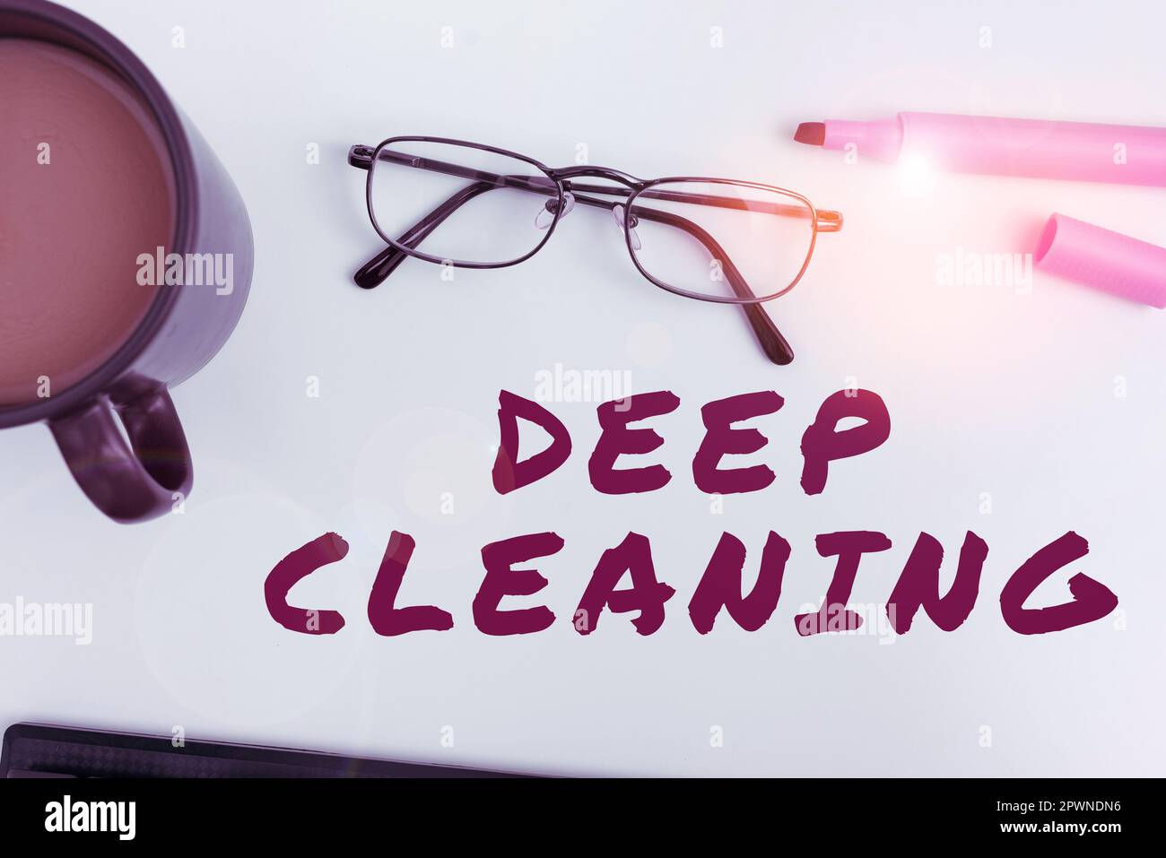 Text showing inspiration Deep Cleaning, Business concept an act of ...