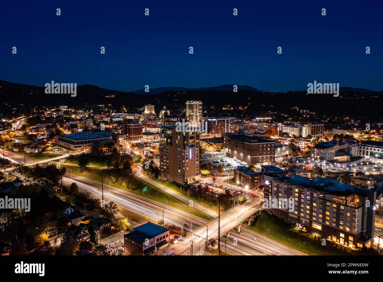 Downtown asheville aerial hi-res stock photography and images - Alamy