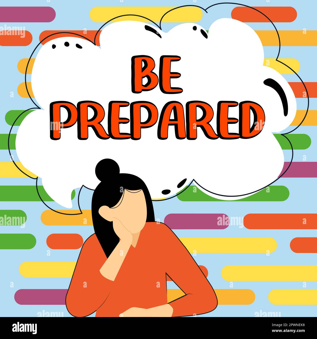 Sign displaying Be Prepared, Business showcase make something ready for ...