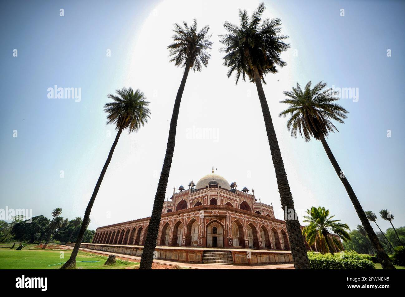 View of the Humayun Tomb in New Delhi. Humayun’s Tomb is a grand ...