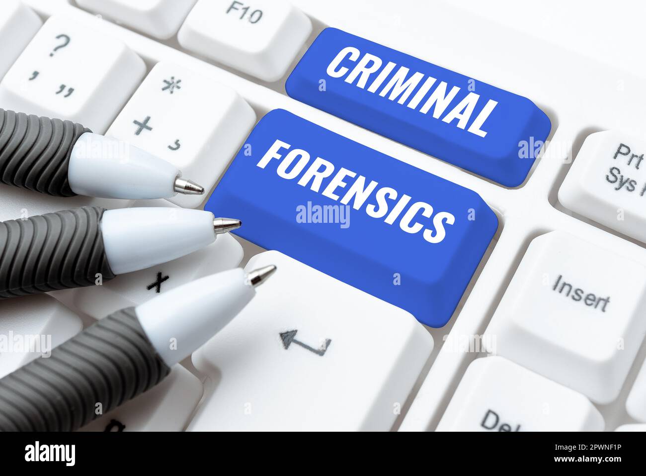 Sign displaying Criminal Forensics, Internet Concept Federal Offense ...