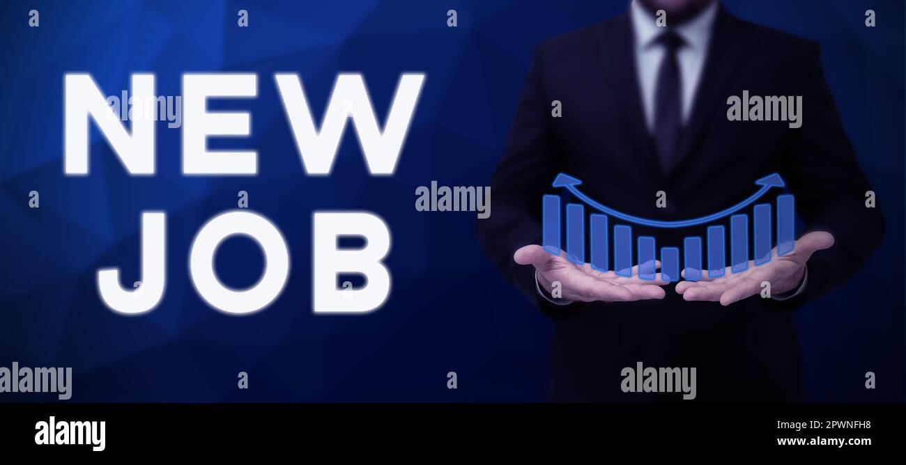 Hand writing sign New Job, Conceptual photo signing contract Finding ...