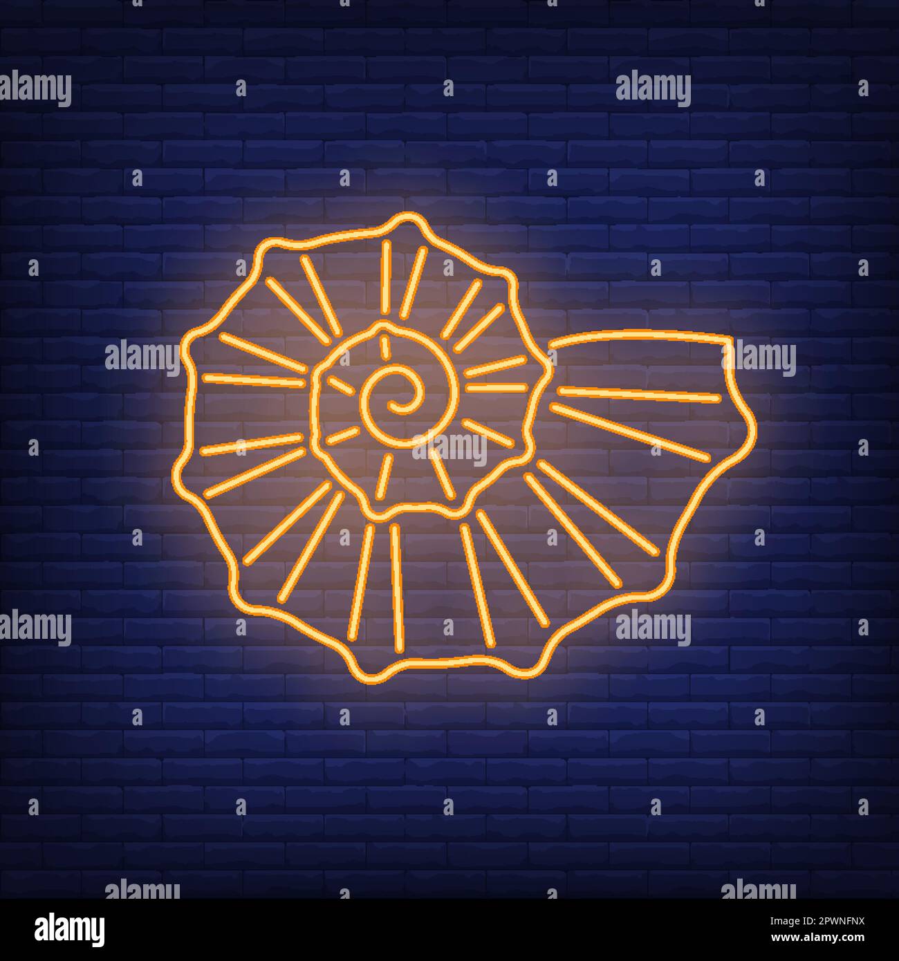 Spiral shell neon sign Stock Vector Image & Art - Alamy