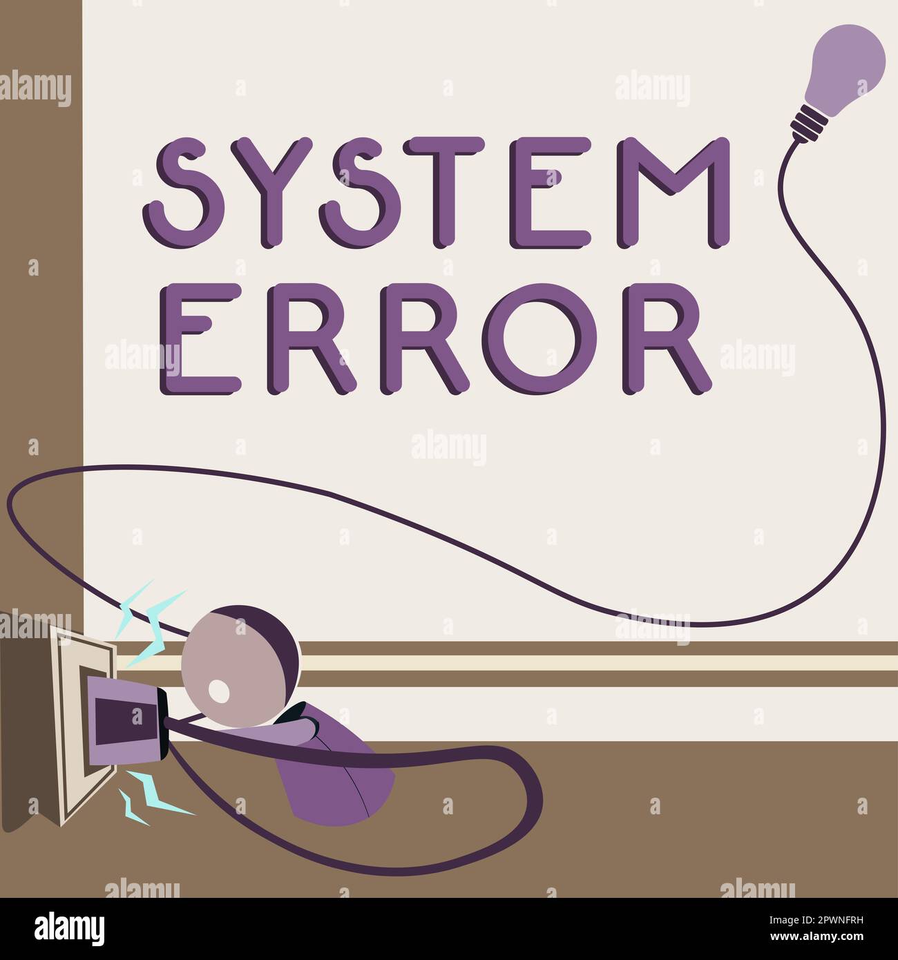 Writing displaying text System Error, Business overview Technological ...