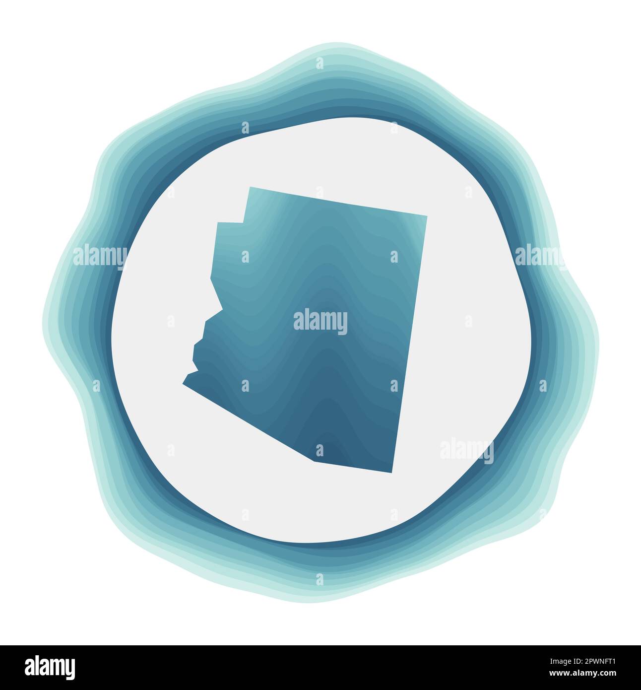 Arizona logo. Badge of the US state. Layered circular sign around ...