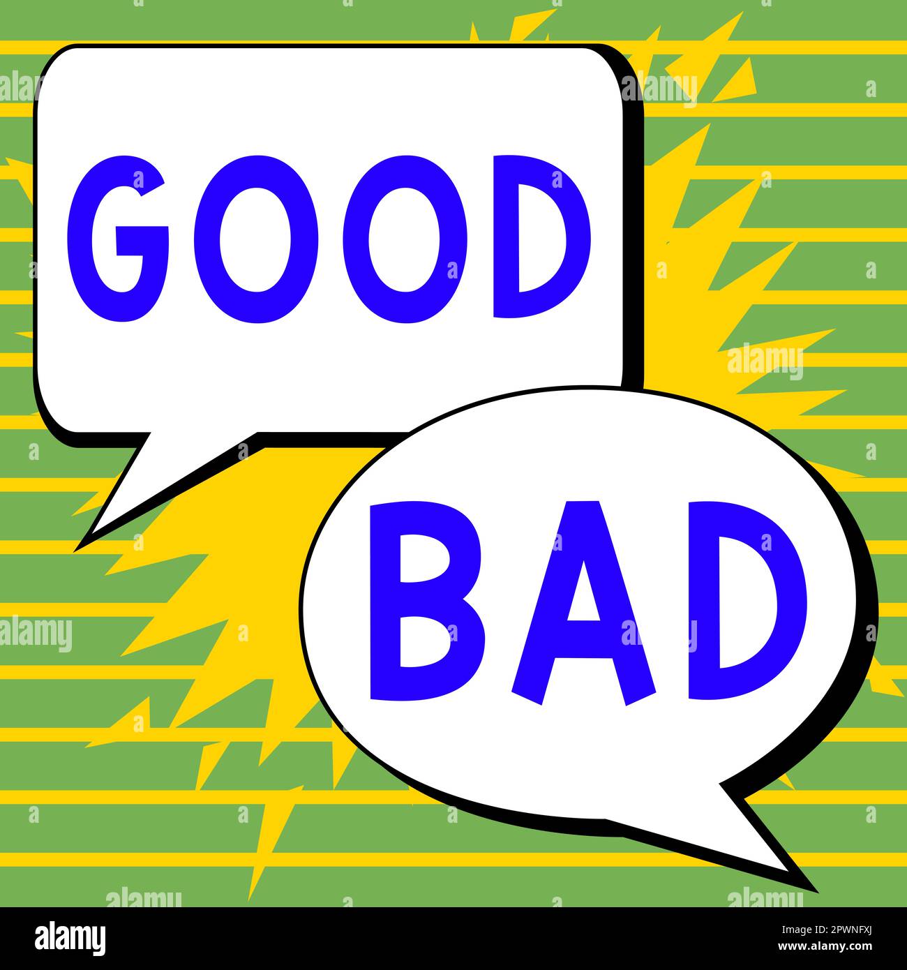 Writing displaying text Good Bad, Business showcase to seem to be going ...