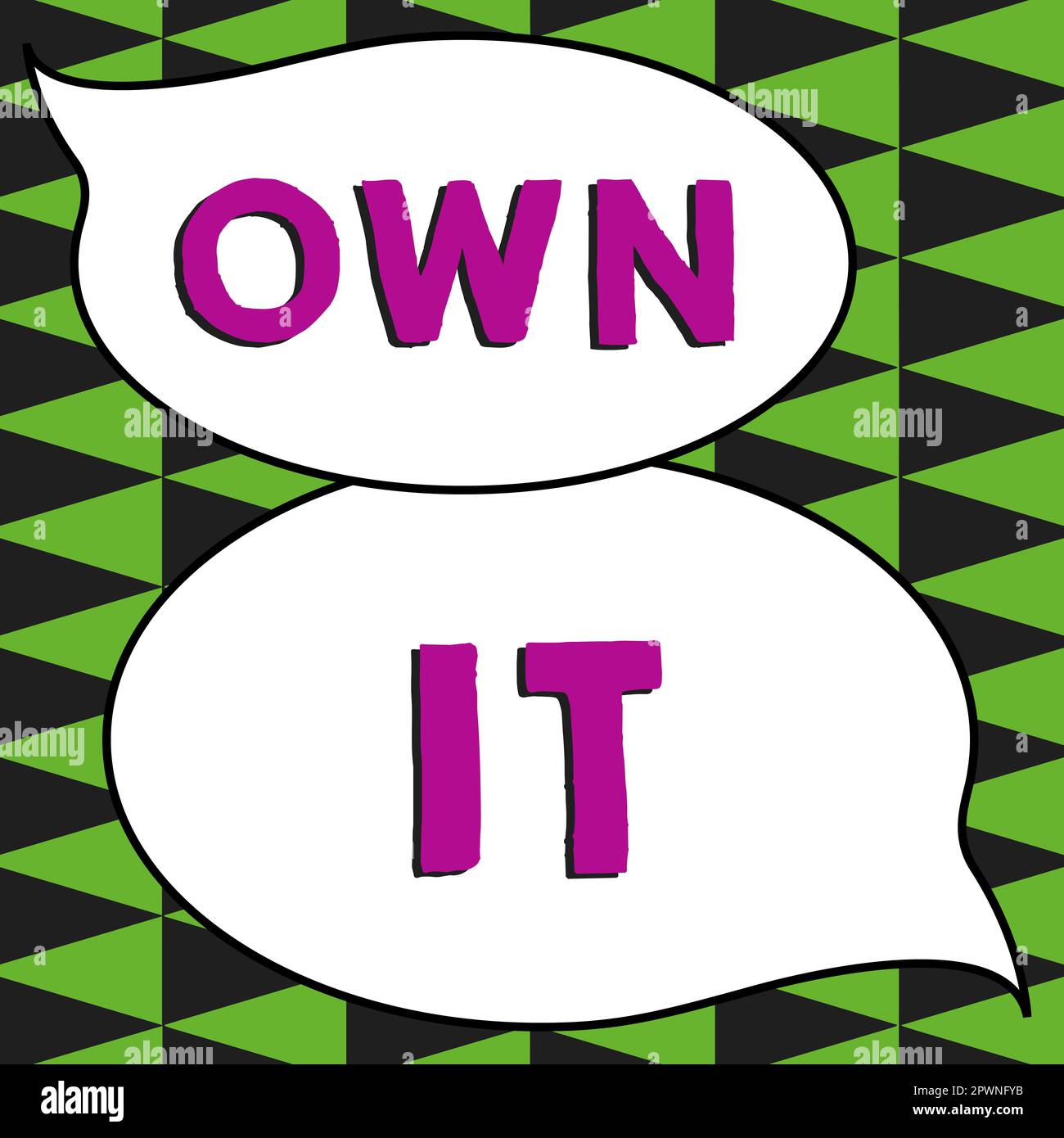 Text showing inspiration Own It, Business idea Obligation to repay a ...