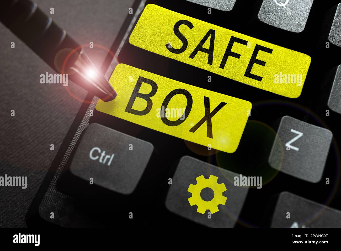 Text showing inspiration Safe Box, Word for A small structure where you ...