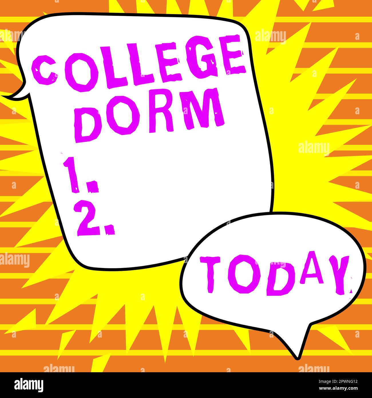 Handwriting text College Dorm, Word for residence hall providing rooms ...