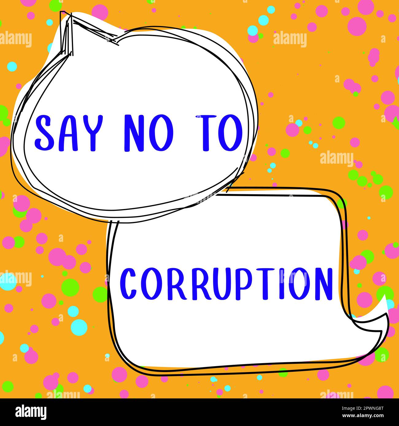 Inspiration showing sign Say No To Corruption, Word Written on ...