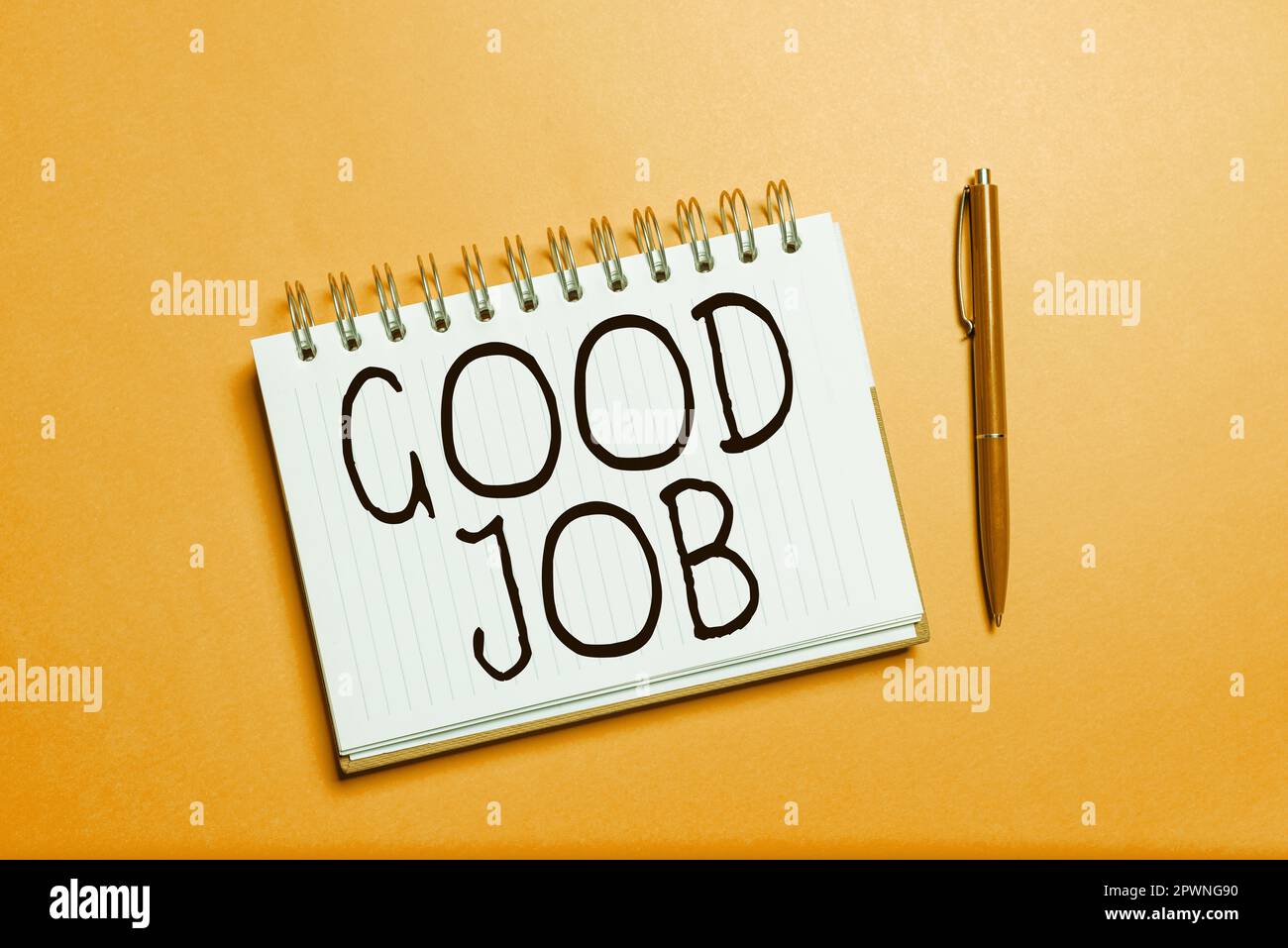 Conceptual caption Good Job, Business concept encourage someone for his ...