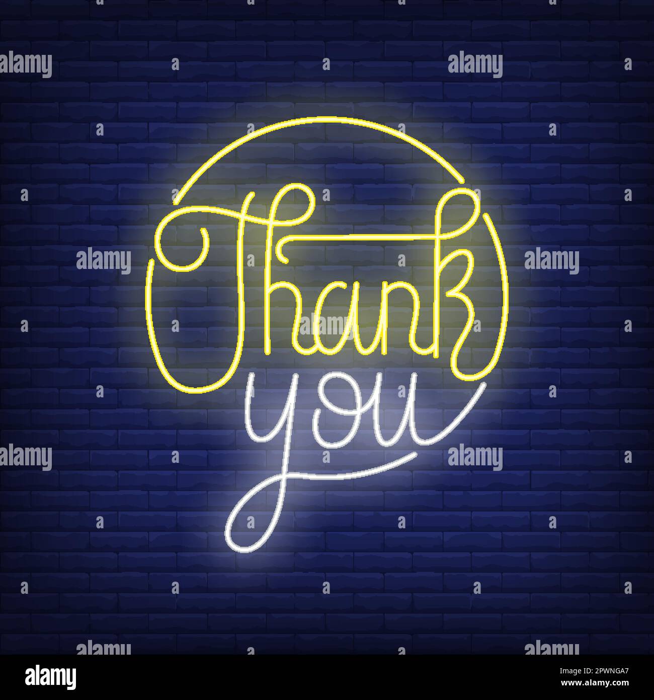 Thank you neon hi-res stock photography and images - Alamy