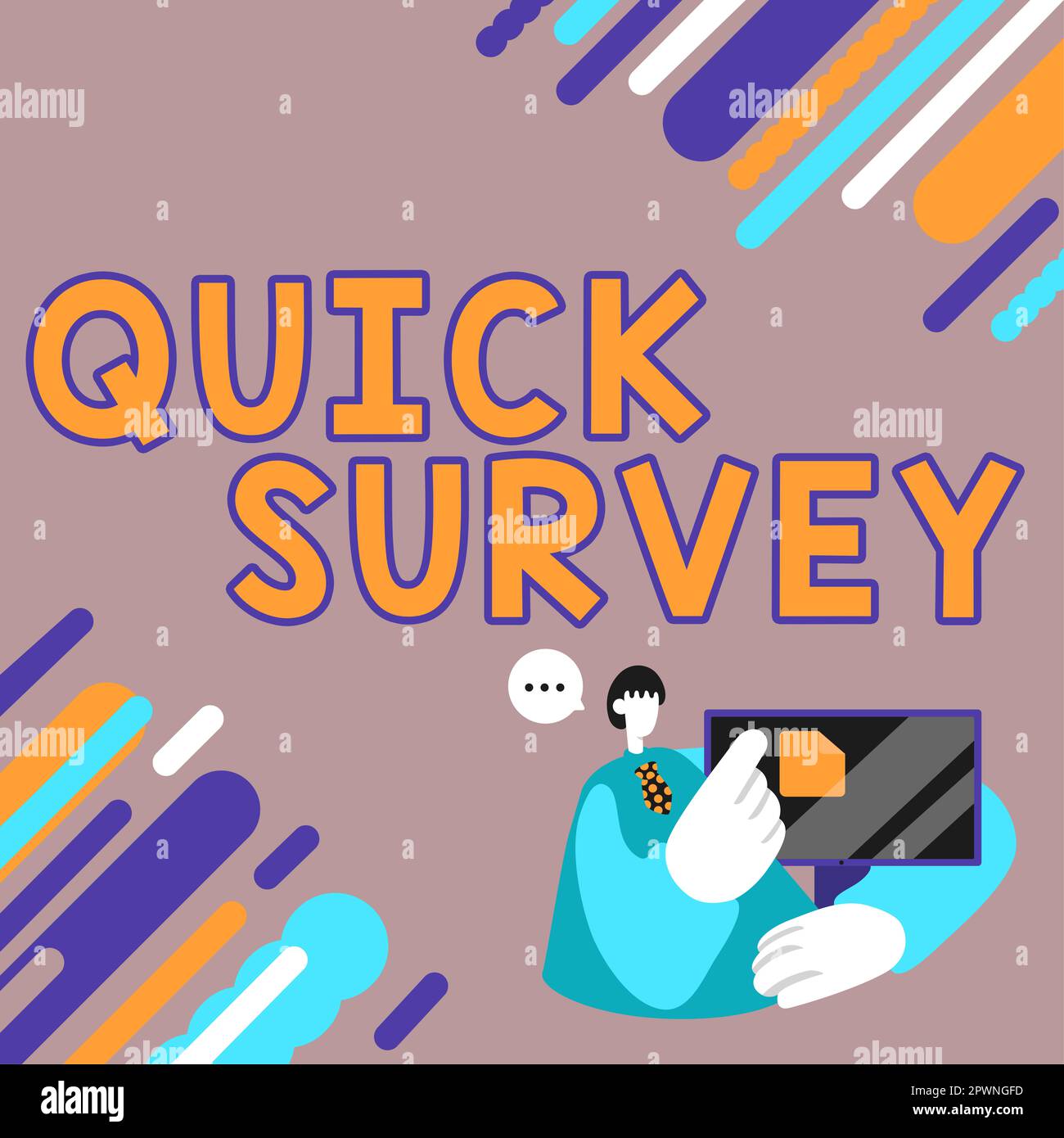Hand writing sign Quick Survey, Concept meaning Conduct fast check on ...